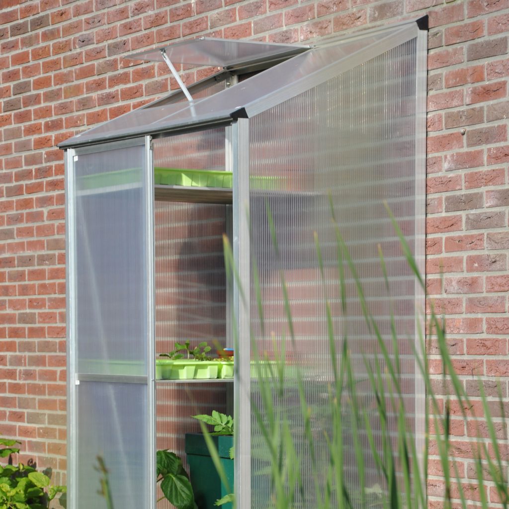 Muurkas Mini 2 met polycarbonaat - Tuinen-shop.nl